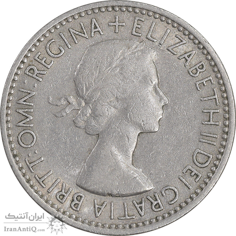 سکه 1 شیلینگ 1953 الیزابت دوم - سپر اسکاتلند - EF40 - انگلستان